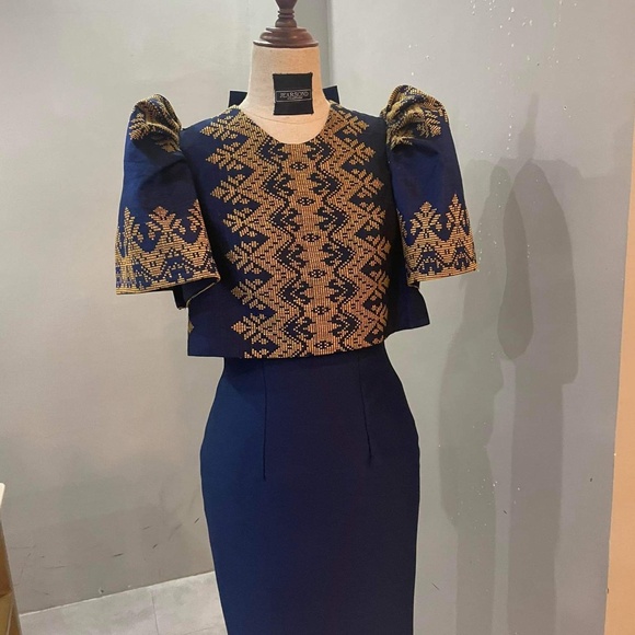 Jearson Demavivas | Dresses | Handwoven Filipiniana Terno Blouse And ...